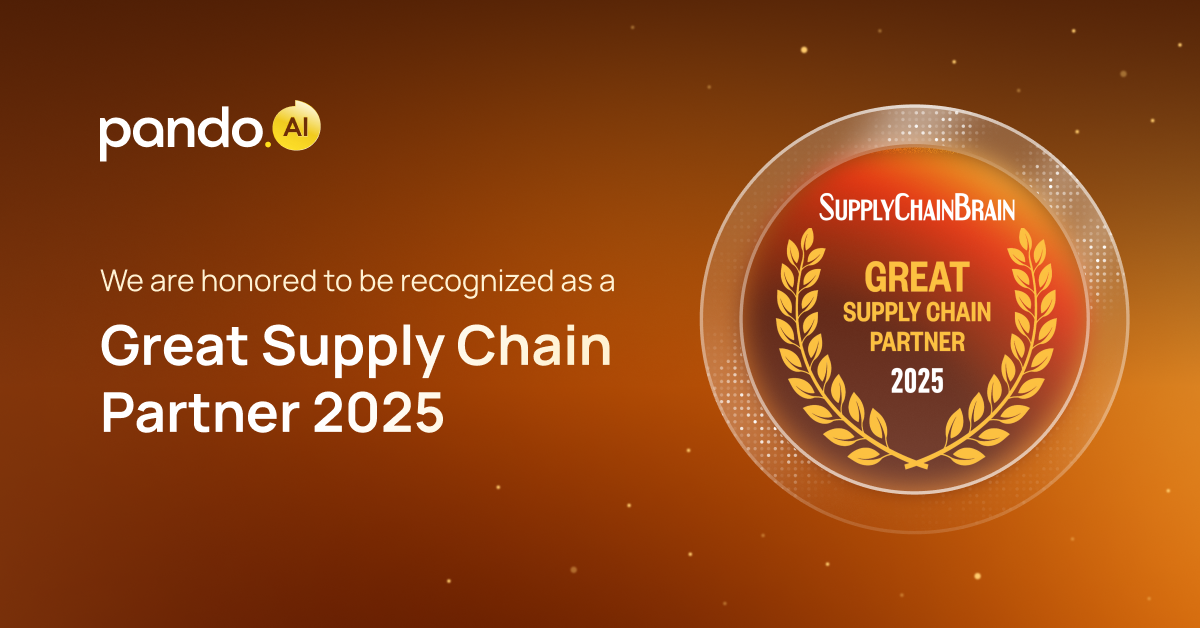 Pando Recognized as a 2025 Great Supply Chain Partner by SupplyChainBrain