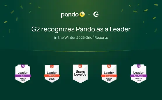 Pando named a Leader by G2 in the Grid® Report | Winter 2025