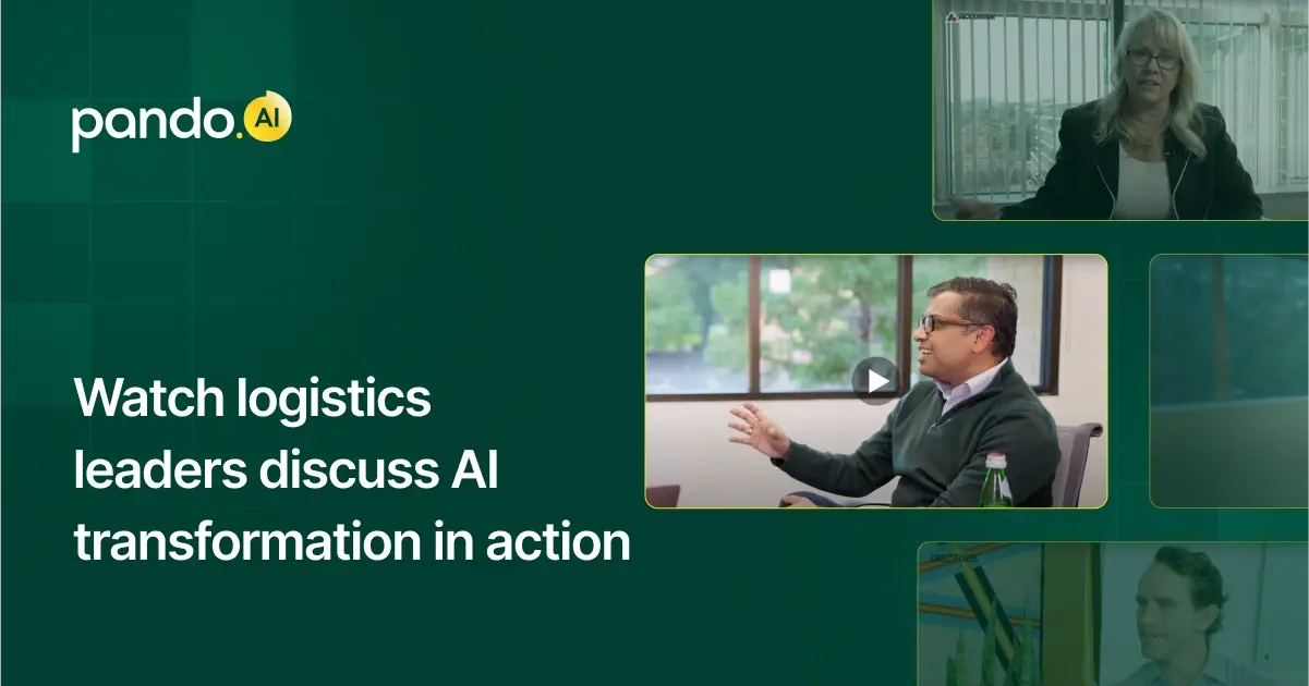 Pando Videos | AI in logistics – Product showcases, change agents, media coverage, and more.